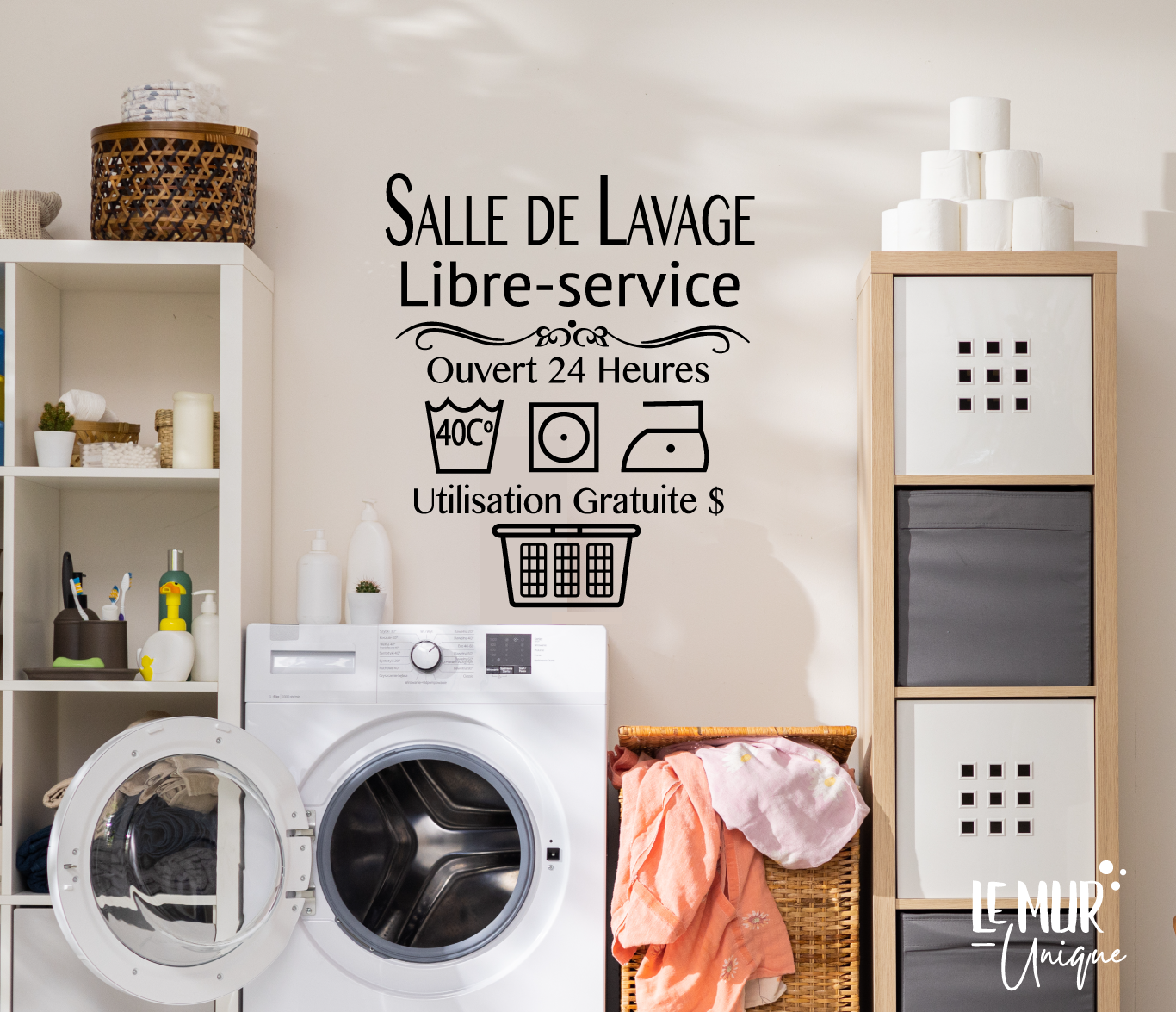 Citation pour la salle de lavage - Illustrations Lémur
